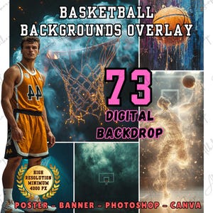 Basketball Backdrop Digital Background Gameday Stadium Banner (digital ...