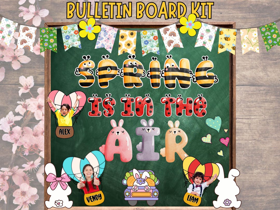 April Bulletin Board Set Classroom Decor Printable March Class Door ...