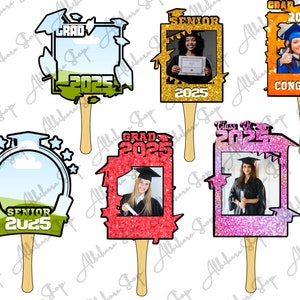 2025 Grad Paddle Fan Canva Editable Template, Fan Class of 2025, Canva ...