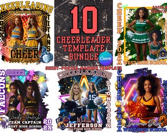 Editable Cheerleader Canva Template | Cheer Squad Banner, Senior Sports ...