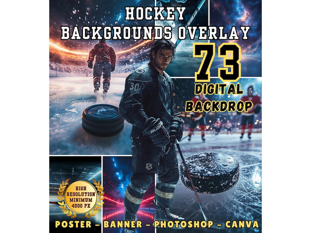 Ice Hockey Digital Backdrop: Sports Poster, Senior Banner (JPG) - Etsy