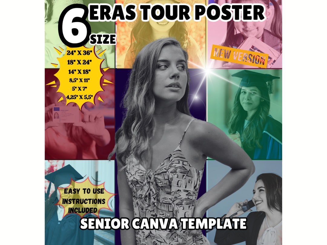 Custom Eras Tour Poster Editable Template, 90s Concert Eras Poster Eras ...