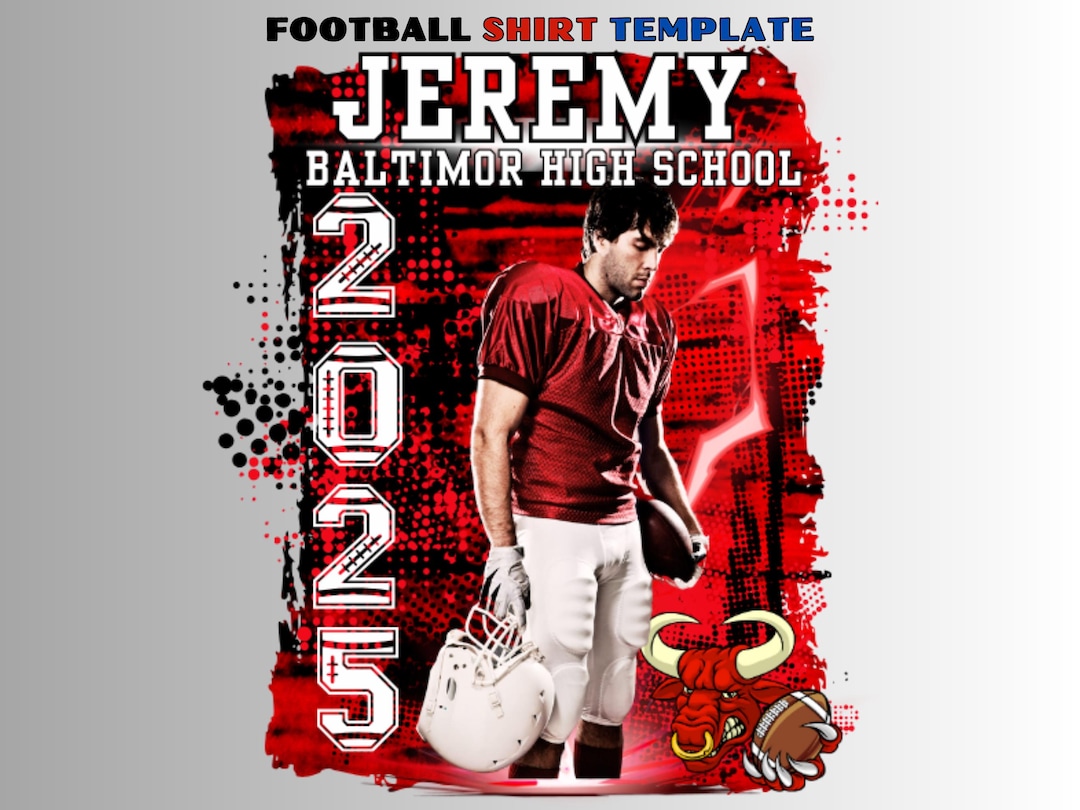 Senior Night Football T-shirt Template: Canva Design (digital Download ...
