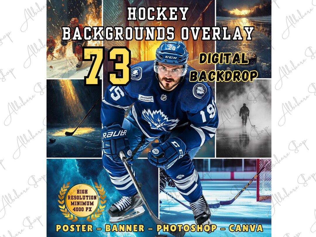 Hockey Player Digital Backdrop: Sports Banner (digital Download) - Etsy