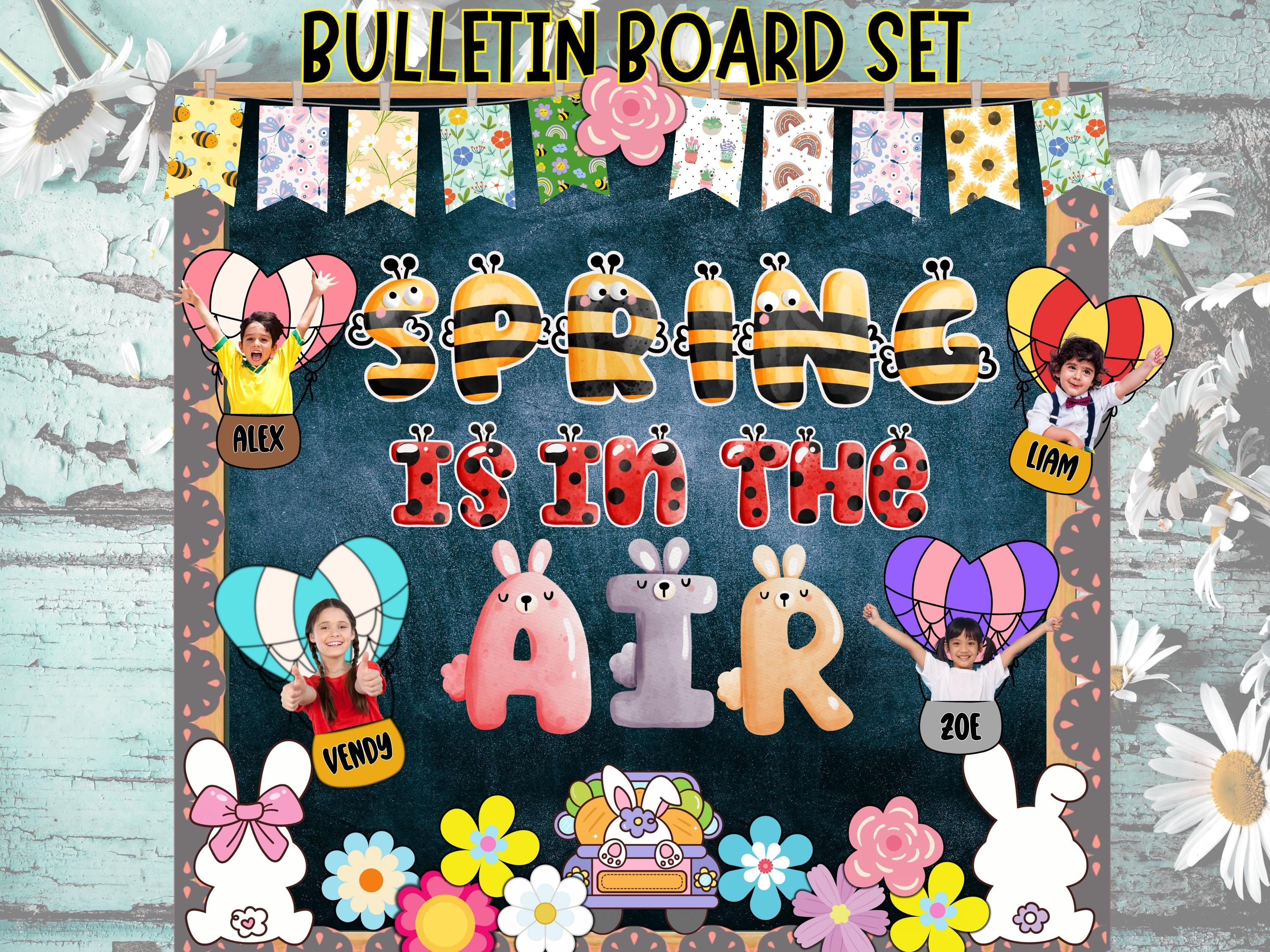 Spring Bulletin Board Kit Idea Classroom Decor Printable March Decore ...
