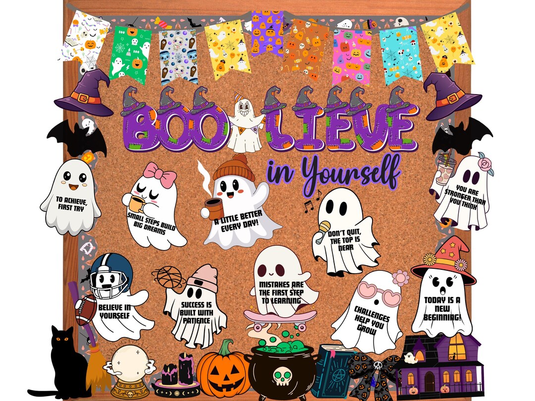 Printable Halloween Bulletin Board Kit: Fall Classroom Wall Decor ...
