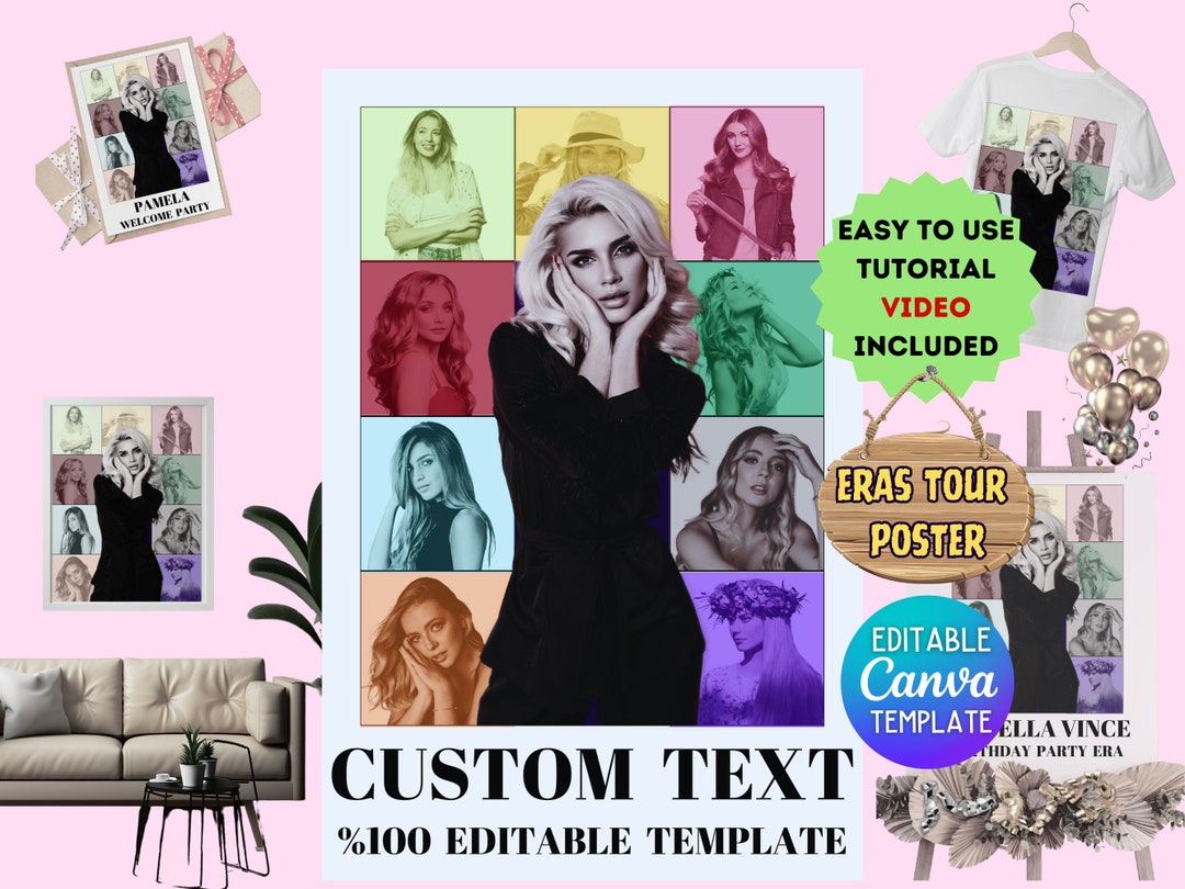 Eras Poster Template Editable Party Poster Your Own Eras Design Theme ...