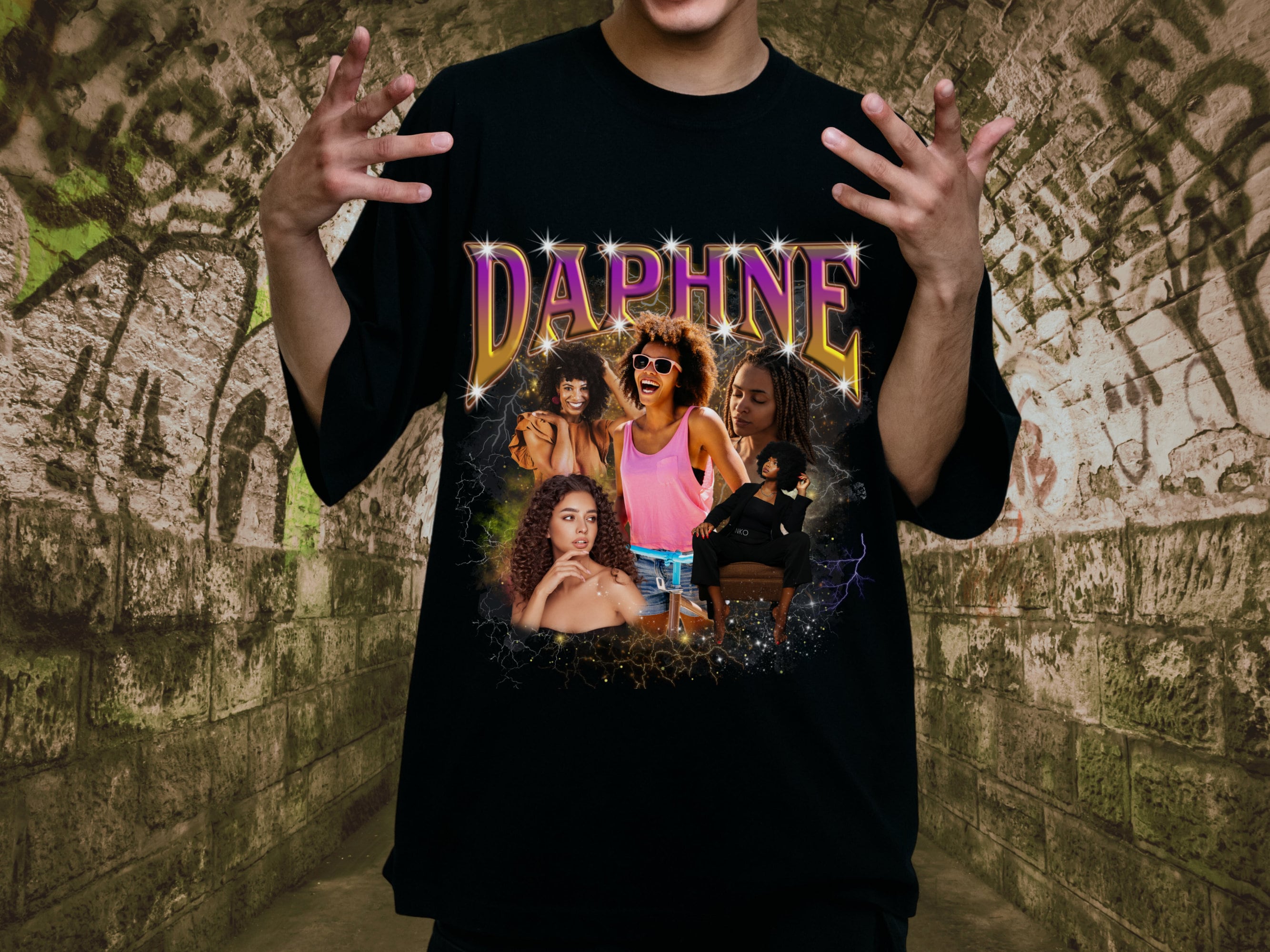 Bootleg Rap Tee Template Digital Editable Custom Bootleg Rap Tee ...