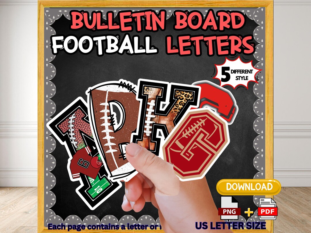 Board Kit Football Font Letters Alphabet PNG Football Letter Alphabet ...