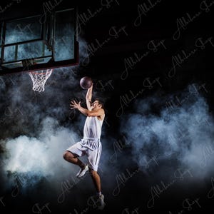 Sport Light Background Fog Backdrops PNG Digital Poster Neon Lights ...