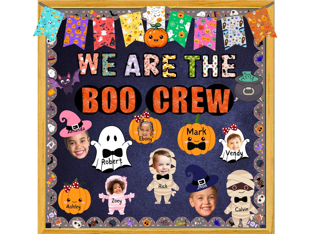 Halloween Bulletin Board Ghost Boo Crew Kit PDF, Printable Classroom ...