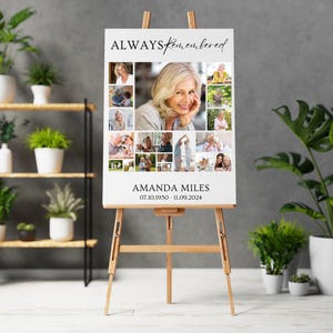 Funeral Photo Collage Poster: Celebration of Life Template (digital ...
