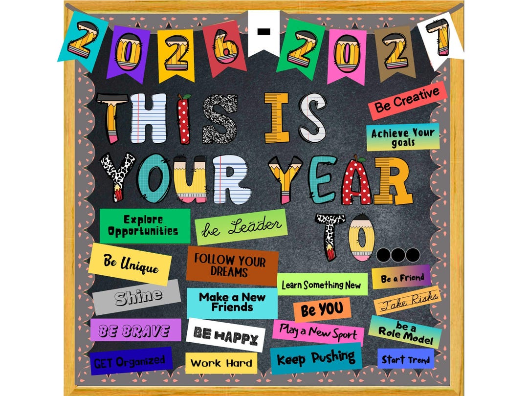 Back to School Bulletin Board Kit, Classroom Decor (digital PDF) - Etsy
