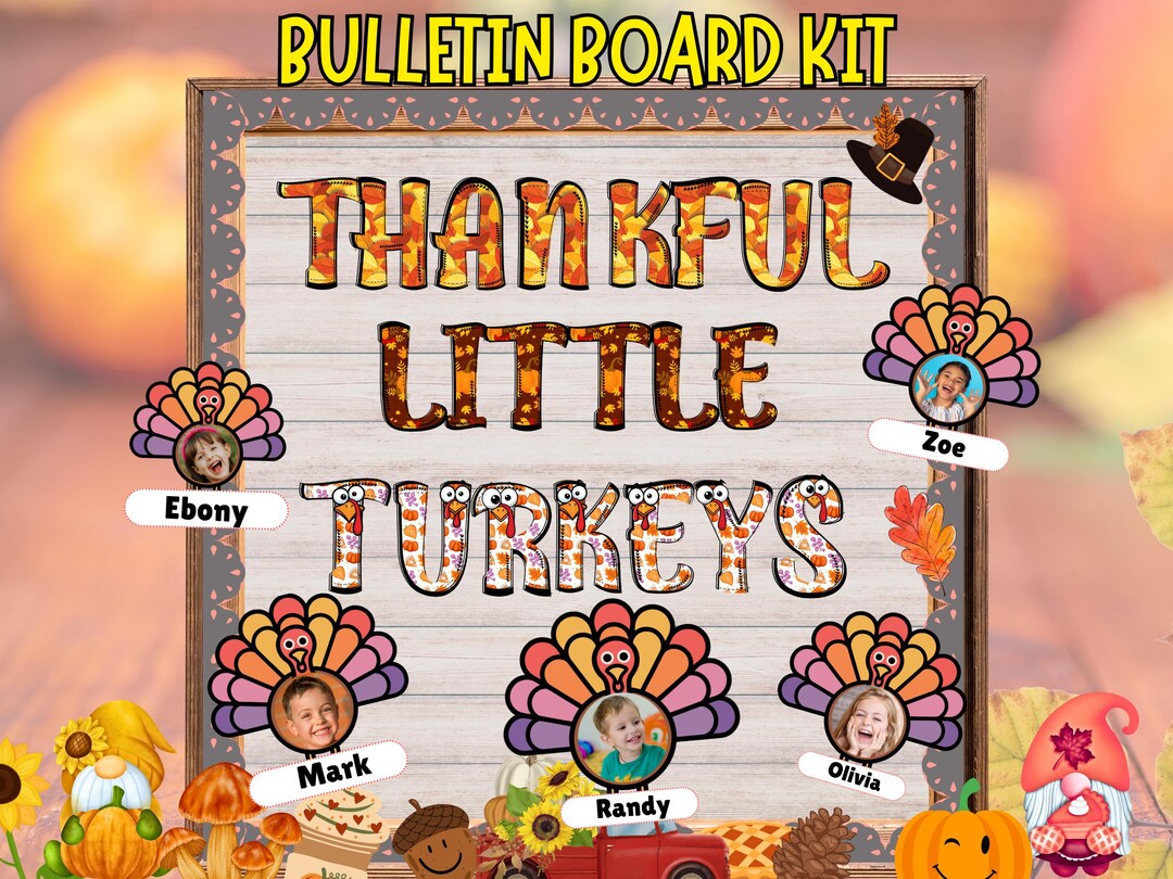 Thanksgiving Bulletin Board Kit Thankful Classroom Decor: November ...
