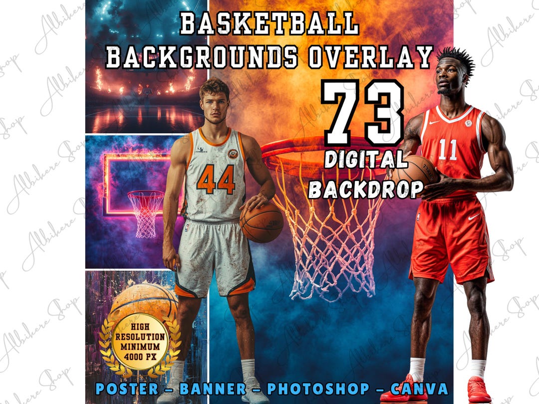 Basketball Photography Digital Backdrop: Stadium Sports Poster ...