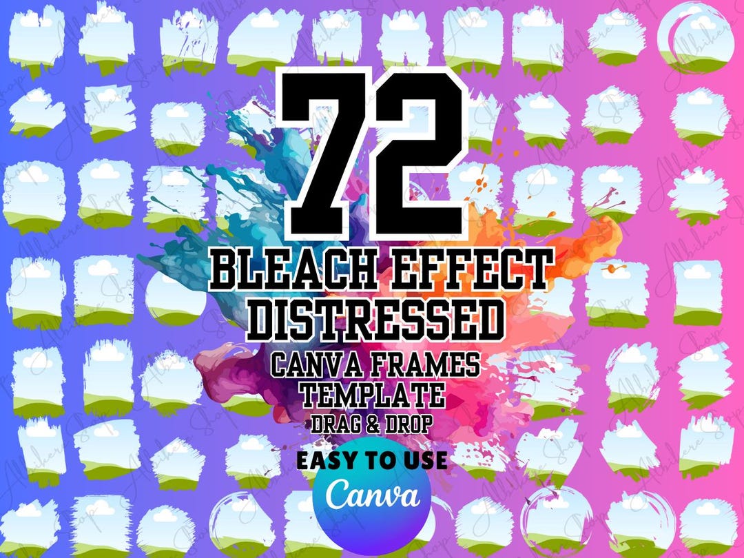 Canva Frame Bleach Effect Photo Template: Distressed Photo Collage ...