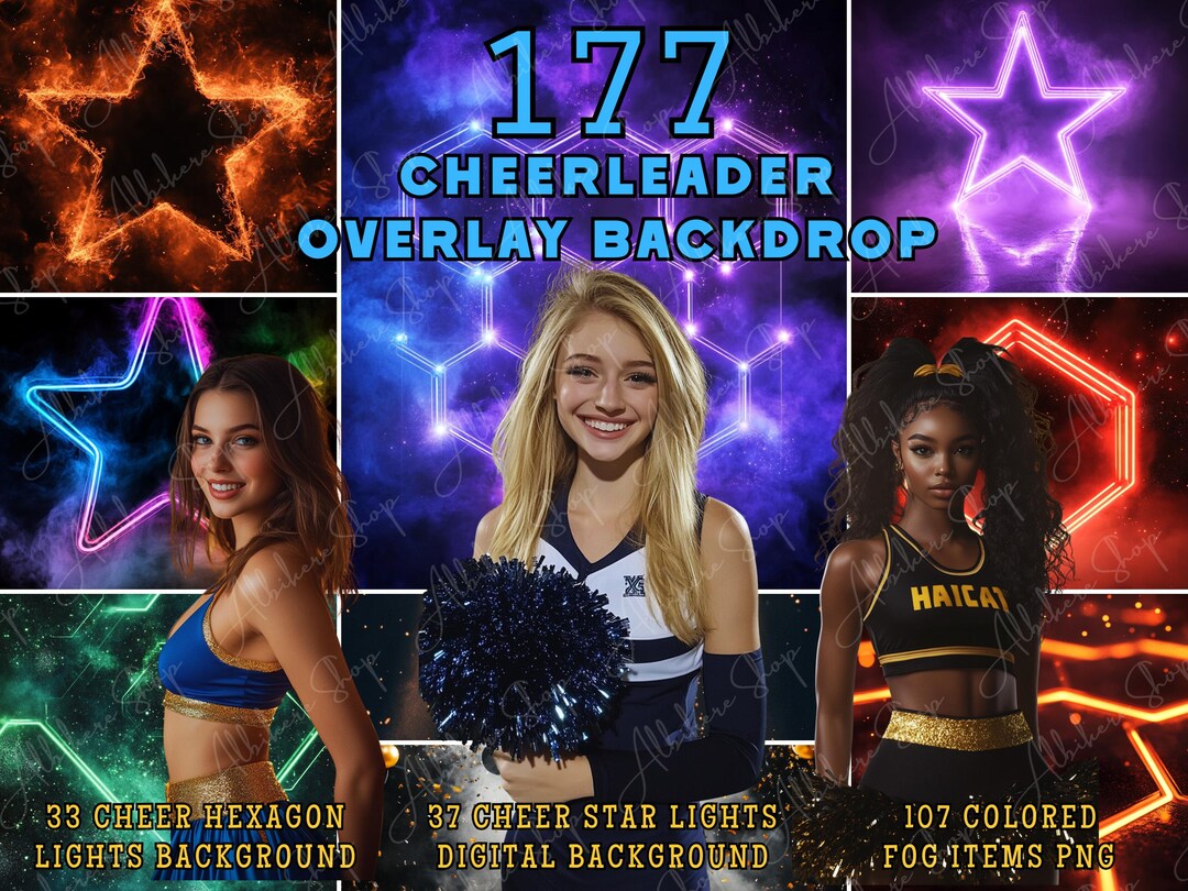 Cheerleading Digital Backdrop Cheer PNG: Digital Dowload Cheer ...