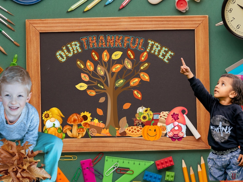 Printable Gratitude Tree: Thanksgiving Bulletin Board Kit, Classroom ...