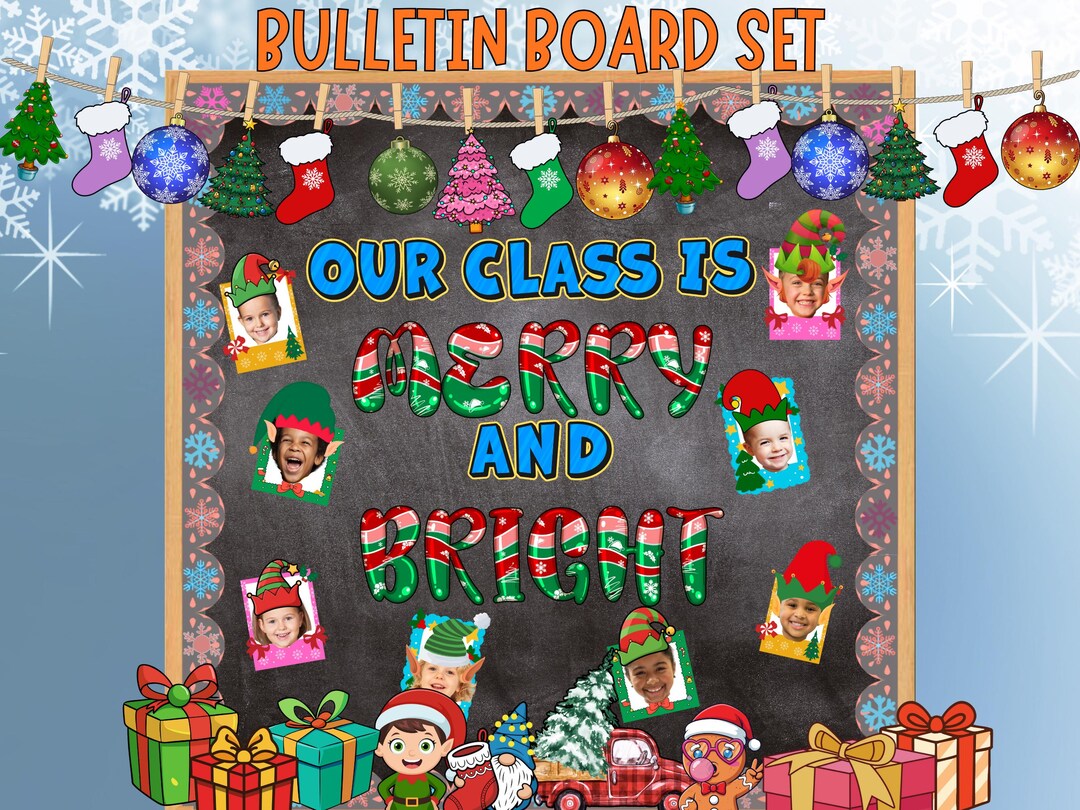 Christmas Bulletin Board Classroom Decor Set: Holiday School Door ...