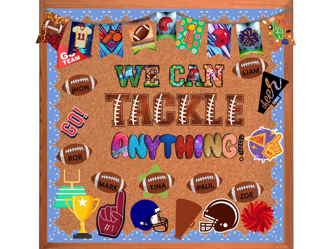 Printable Football Bulletin Board Kit Decor, Sports Themed Classroom ...