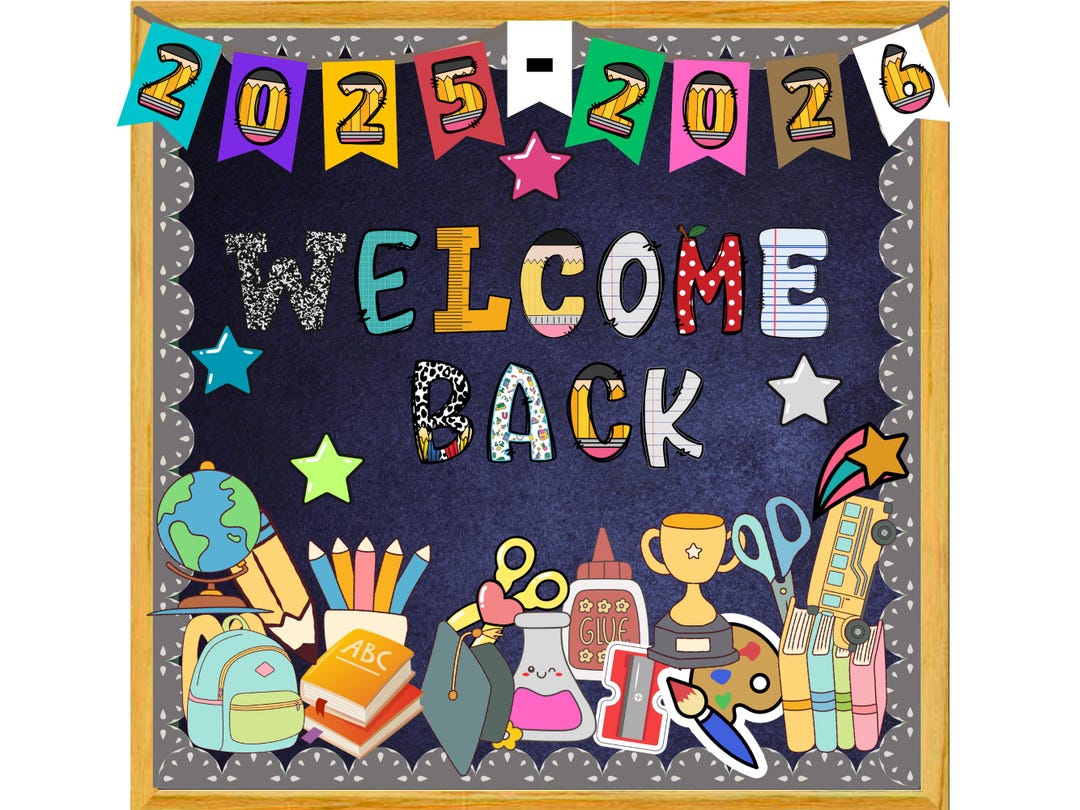 Printable Welcome Back Bulletin Board Kit, Beginning Year Classroom ...