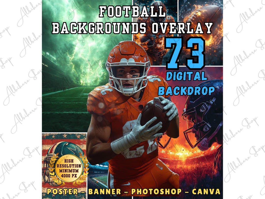 Football Stadium Photography Backdrop, Gameday Poster (digital Download ...