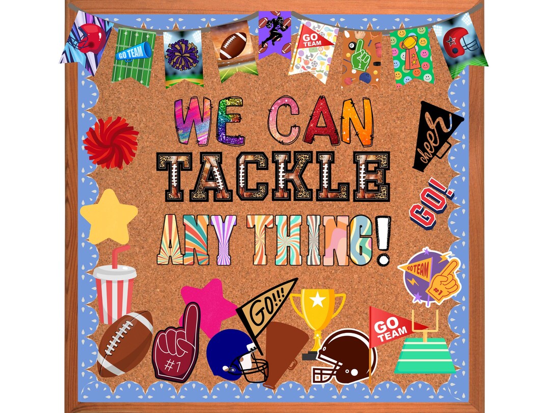 Printable Football Bulletin Board Kit Decor, Sports Themed Classroom ...