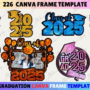 2025 Graduation Senior Canva Frames Template 2025 Grad Editable ...