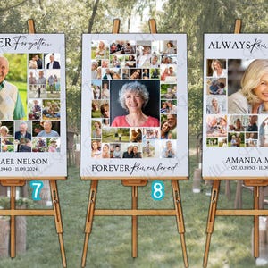 Funeral Photo Collage Poster: Celebration of Life Template (digital ...