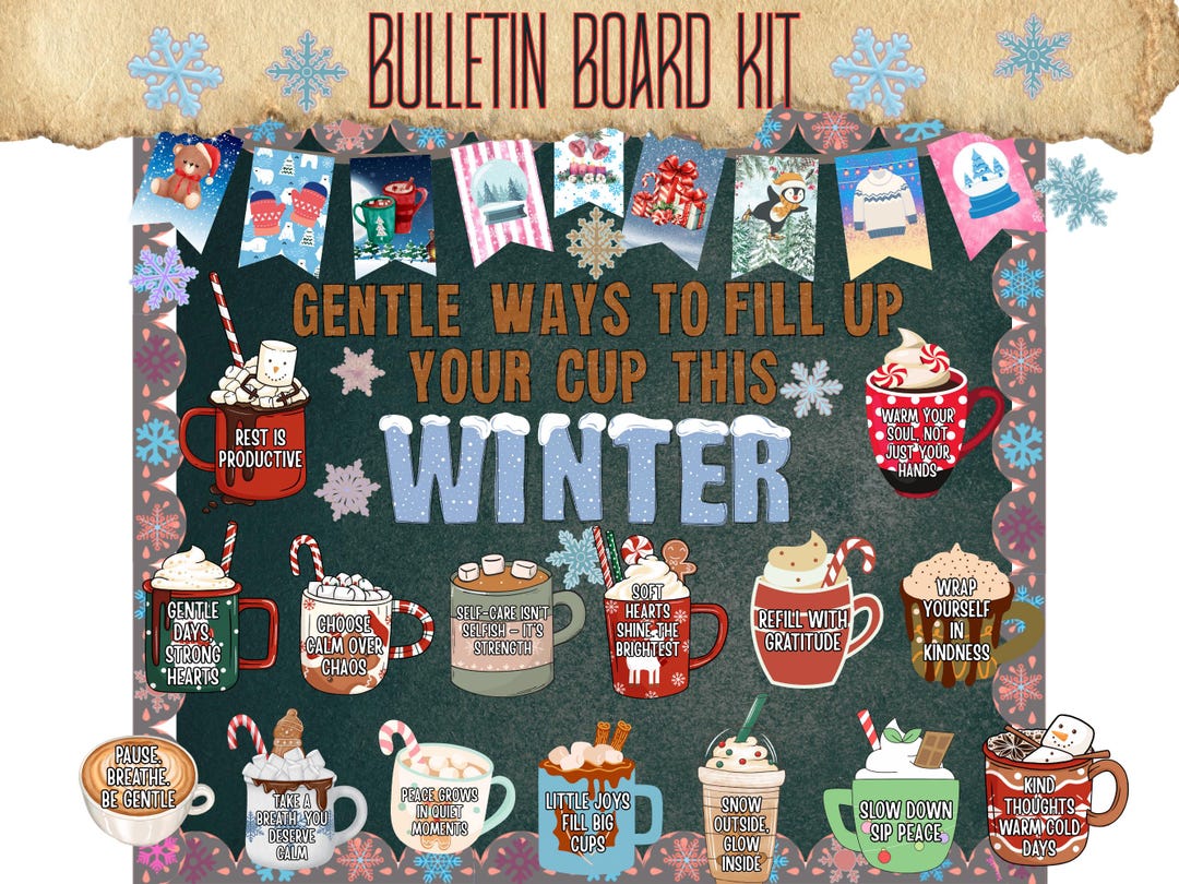 Winter Bulletin Board Kit Mental Health Printable Classroom Decor ...