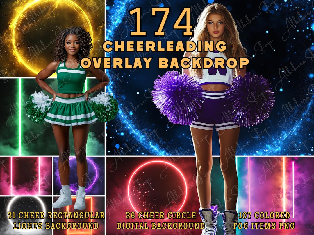 Cheerleading Overlay Backdrop: 174 Sport Photography Backgrounds ...