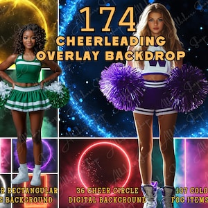 Cheerleading Overlay Backdrop: 174 Sport Photography Backgrounds ...