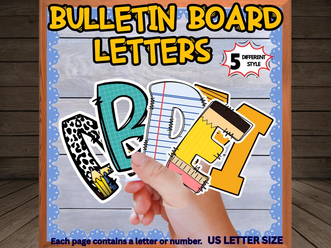 Back to School Bulletin Board Letters Alphabets and Numbers: Printable ...