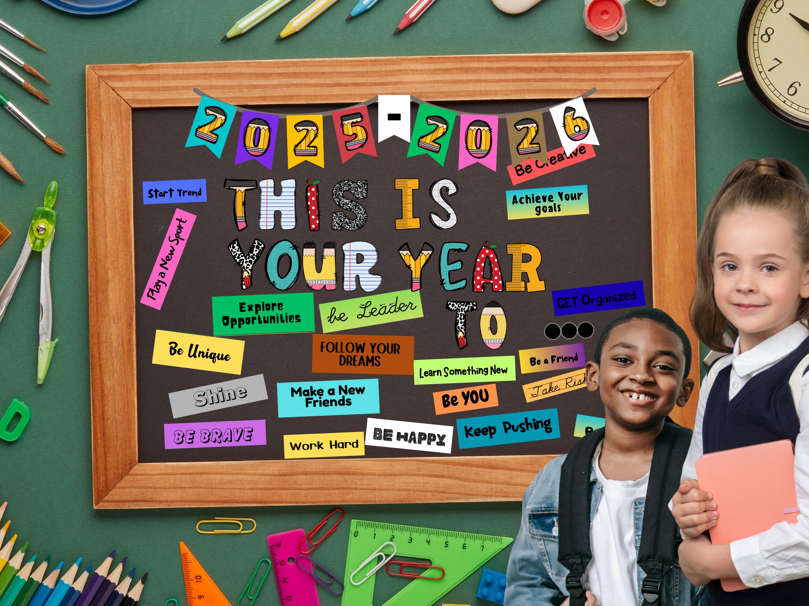 Back to School Bulletin Board Kit, Classroom Decor (digital PDF) - Etsy