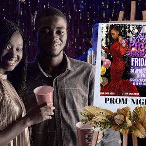 Animated Prom Send off Flyer Template Video Invitation Prom Celebration ...