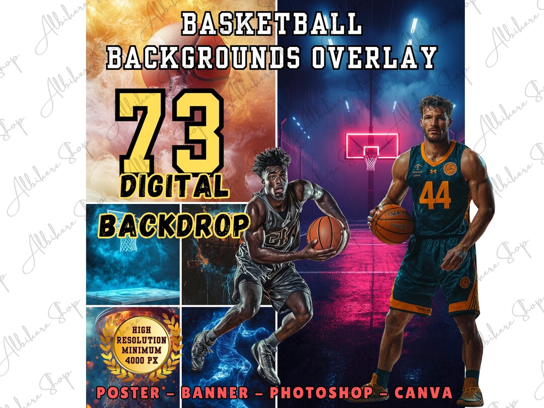 Basketball Backdrops Digital Backgrounds, Basketball Poster, Digital ...