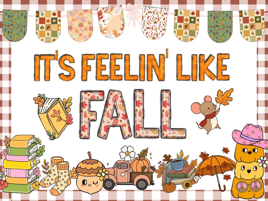 Fall Bulletin Board Set Classroom Decor Printable Door Decor School ...