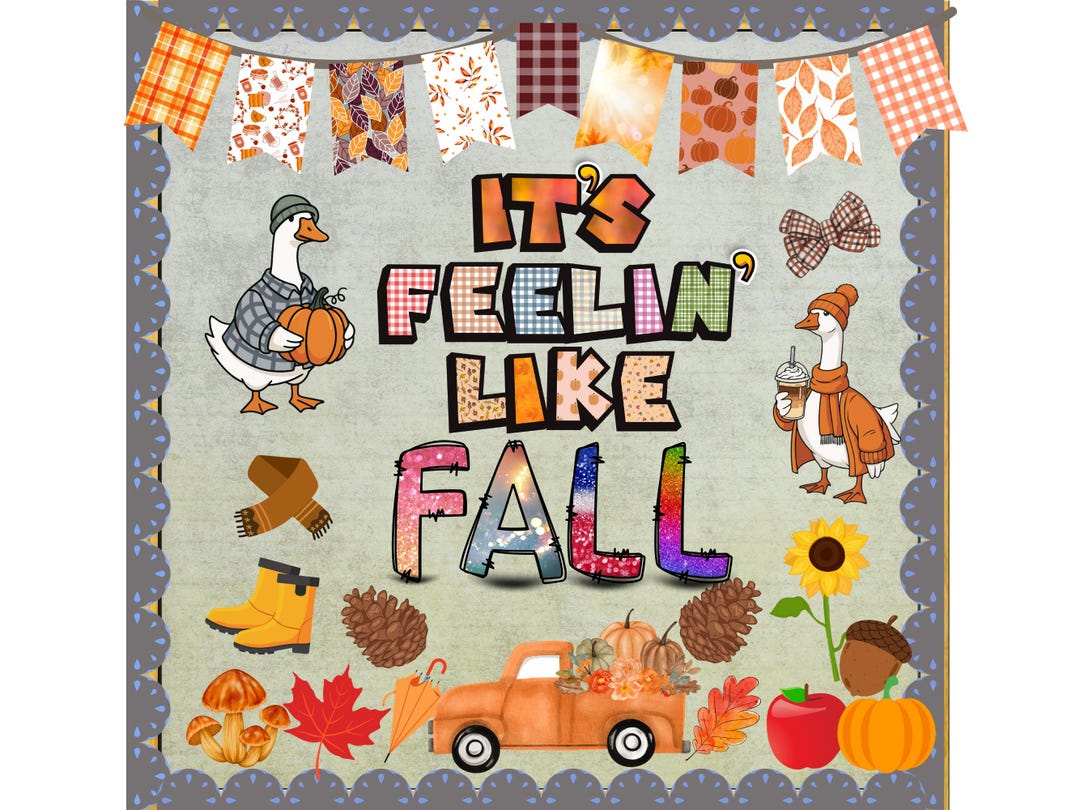 Printable Fall Bulletin Board Kit Clasroom Decoration: Printable ...