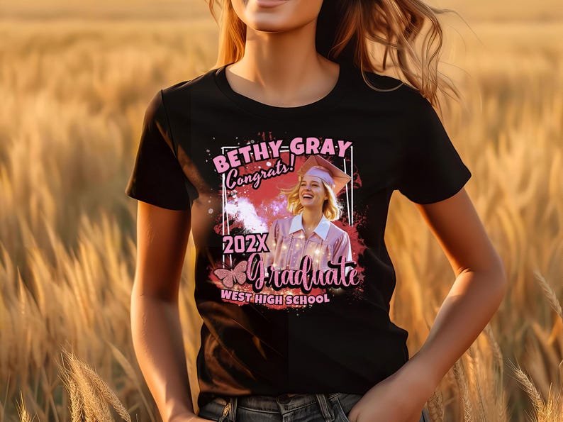 Class of 2026 Graduation Shirt Template Congratulation Canva T-shirt ...