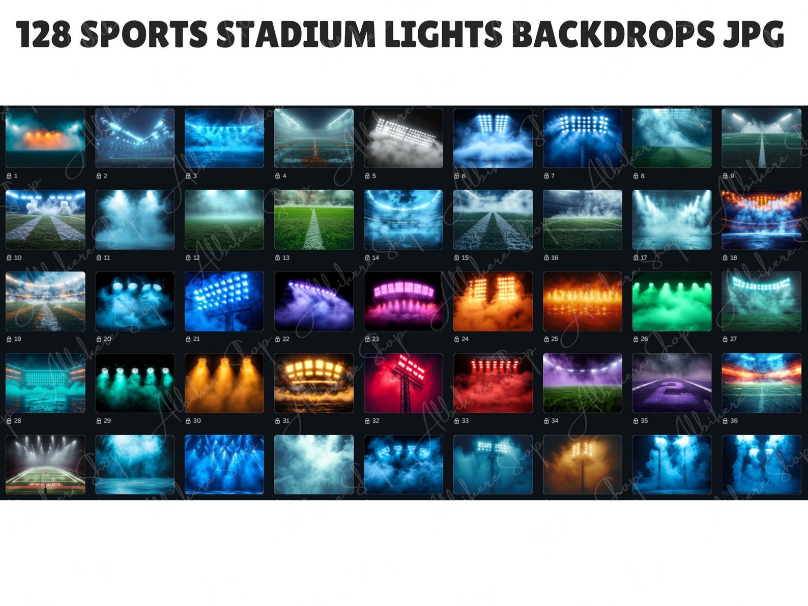 Sports Stadium Lights Fog Overlays: Photography Backdrops (digital ...