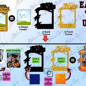 2025 Graduation Senior Canva Frames Template 2025 Grad Editable ...