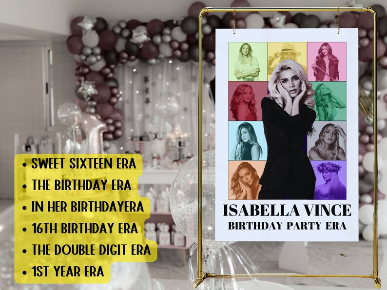 Eras Poster Template Editable Party Poster Your Own Eras Design Theme ...