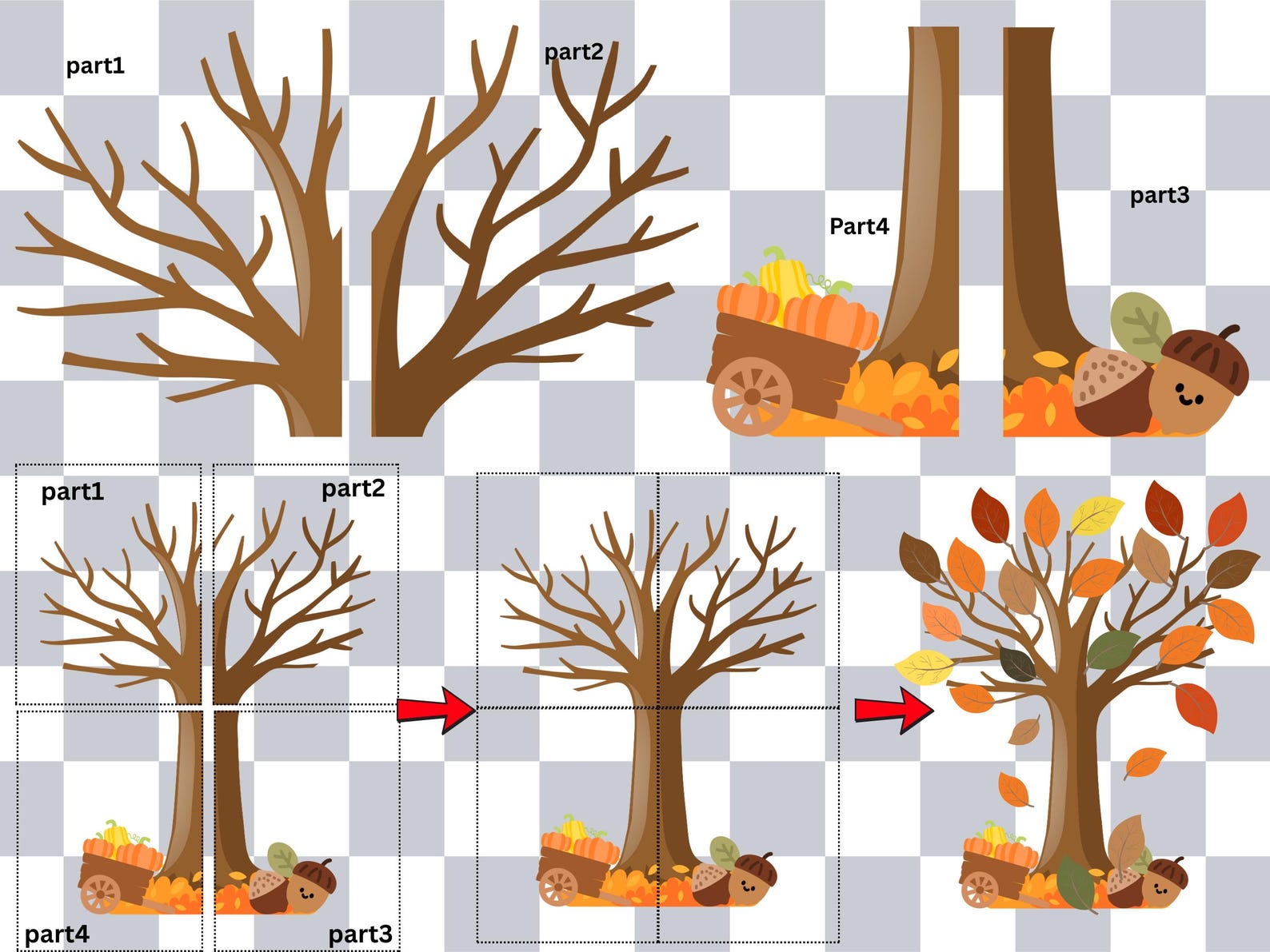 Printable Gratitude Tree: Thanksgiving Bulletin Board Kit, Library ...
