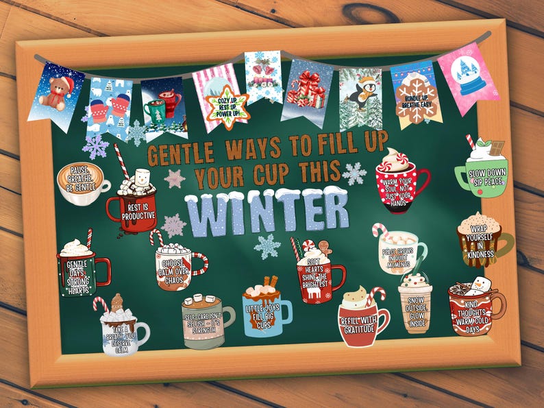 Winter Bulletin Board Kit Mental Health Printable Classroom Decor ...