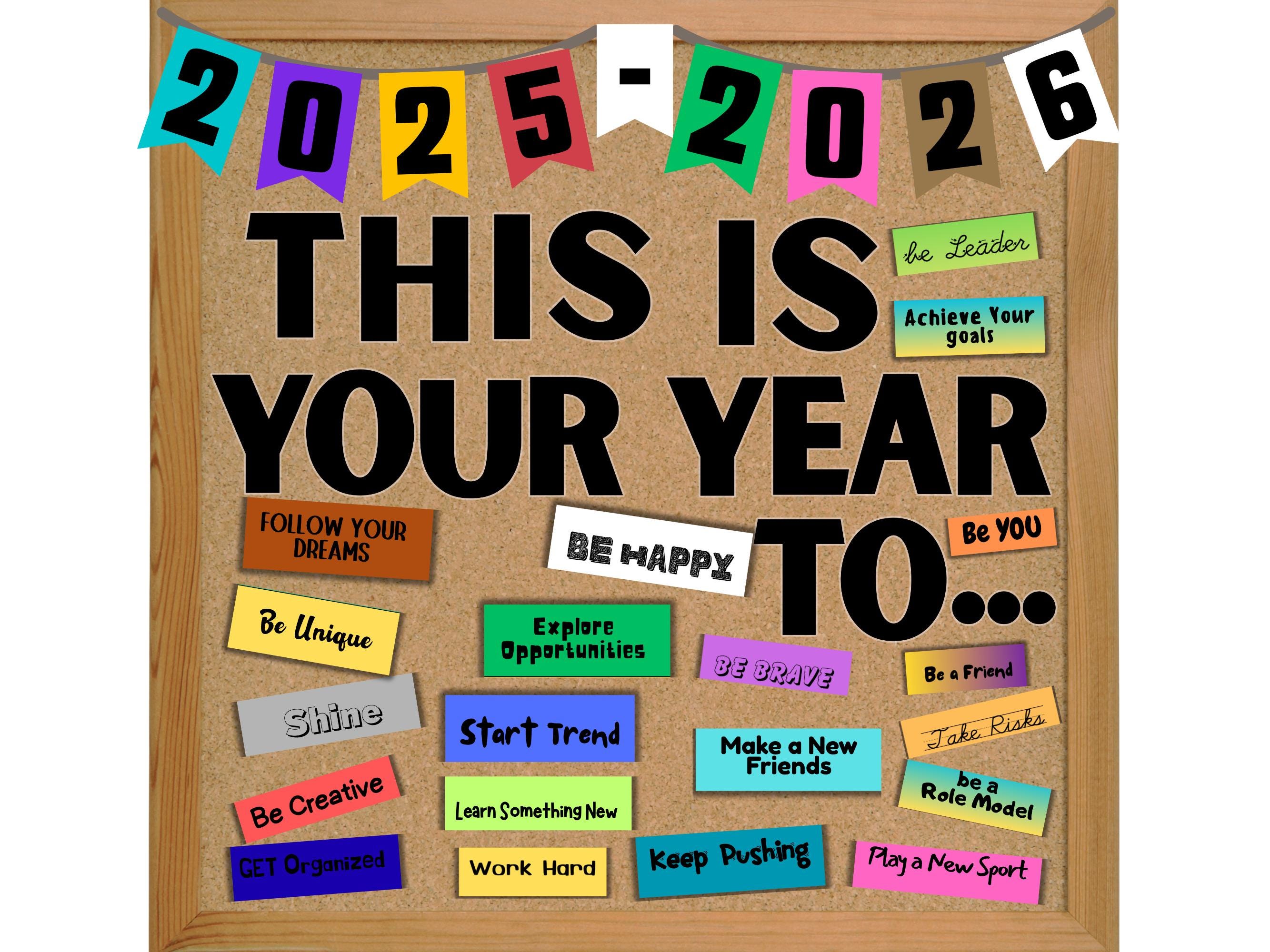 Back to School Bulletin Board Kit Printable Classroom Decor PDF Digital ...