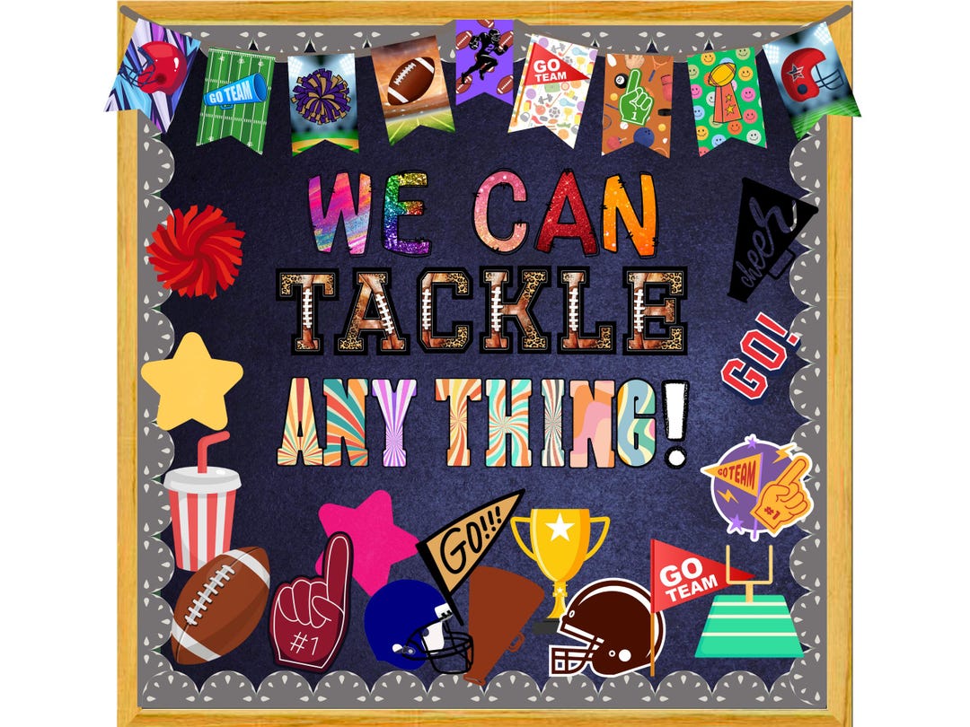 Football Classroom Bulletin Board Decor Kit Football Decor We Can ...