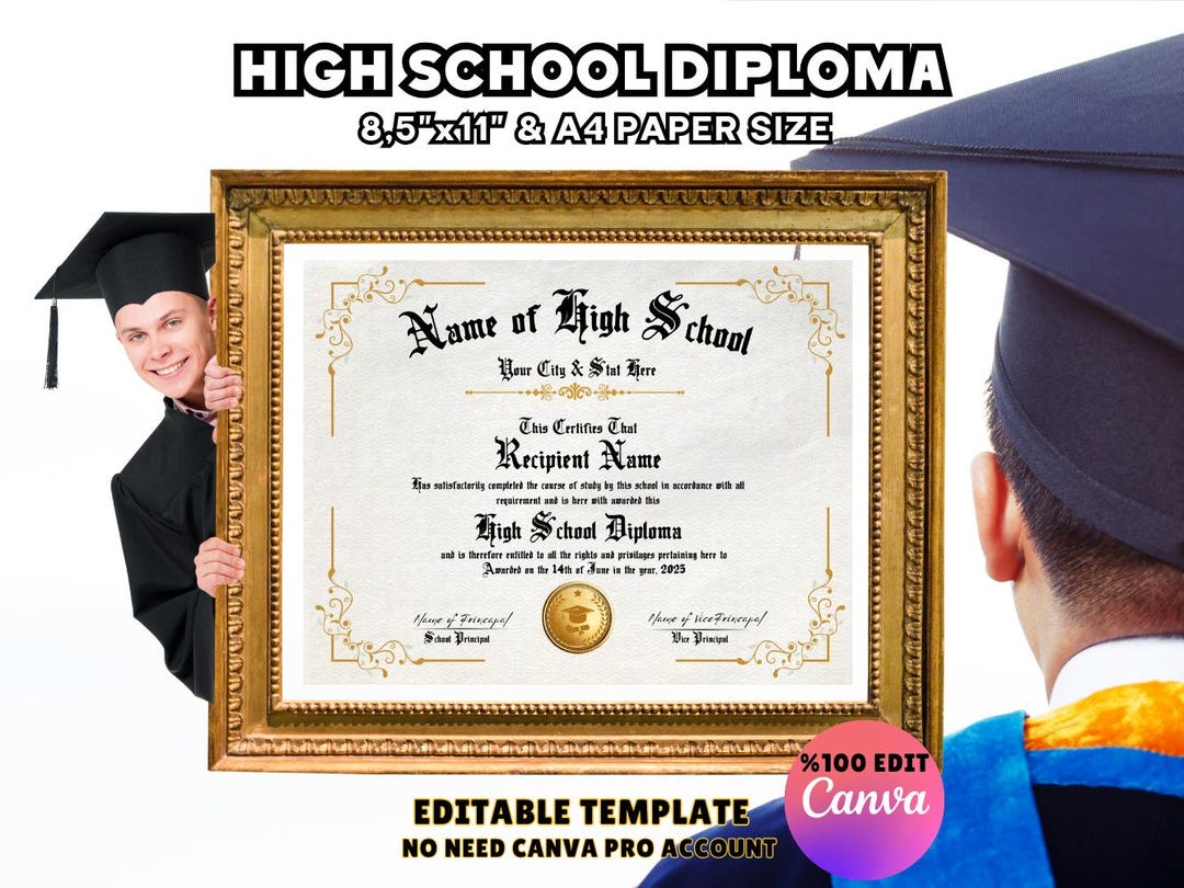 University Diploma Collage Diploma Template, Home School Diploma Design ...