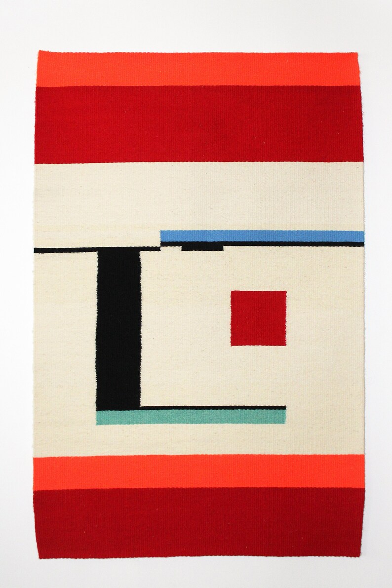 Handwoven Rug Color Blocks Rug - Etsy