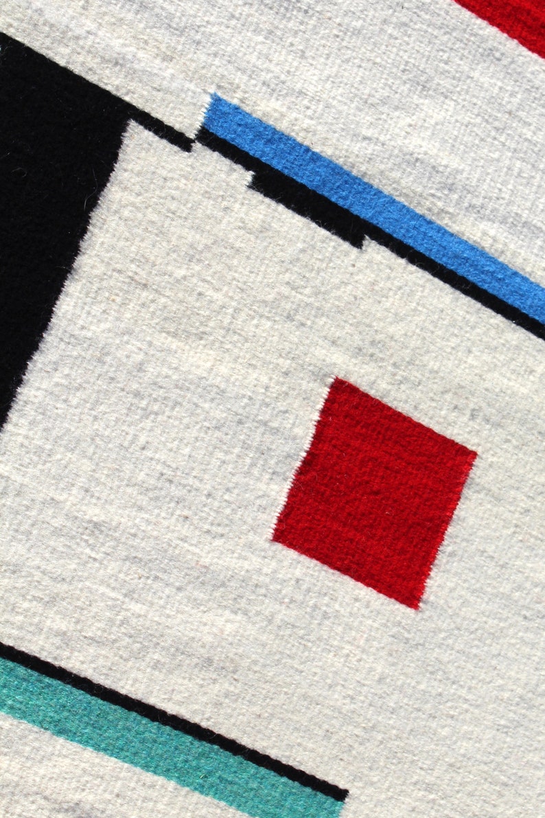 Handwoven Rug Color Blocks Rug - Etsy