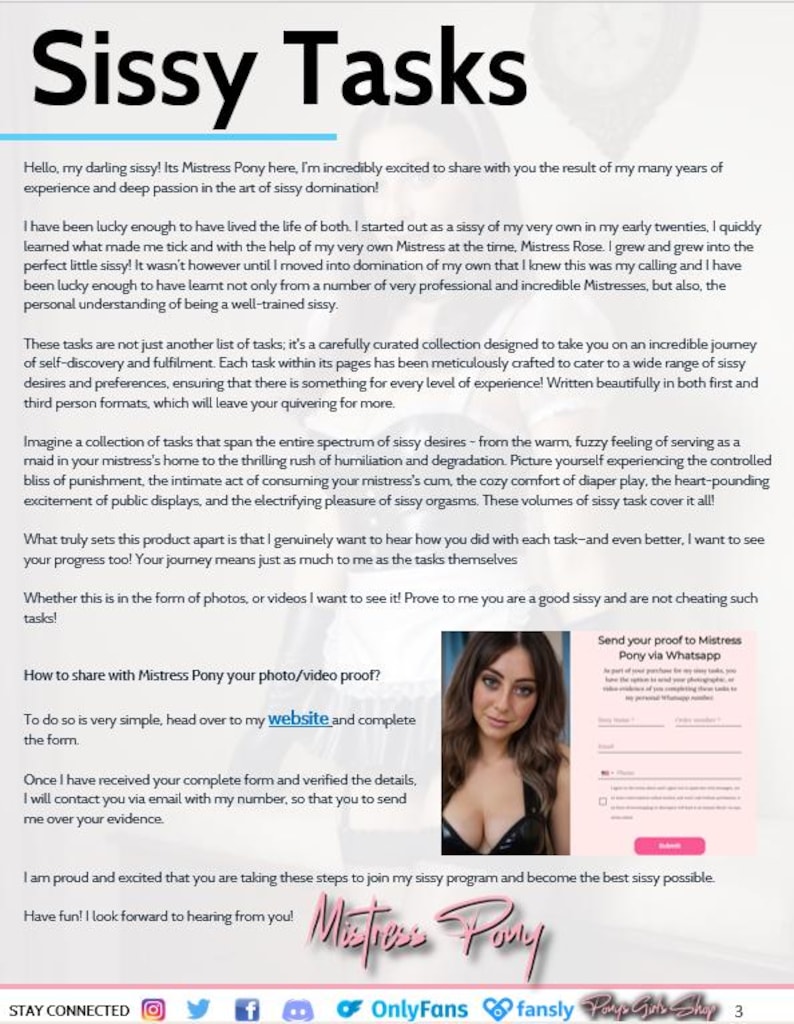 Sissy Task Book Vol 1: 10 Feminization Challenges - Etsy